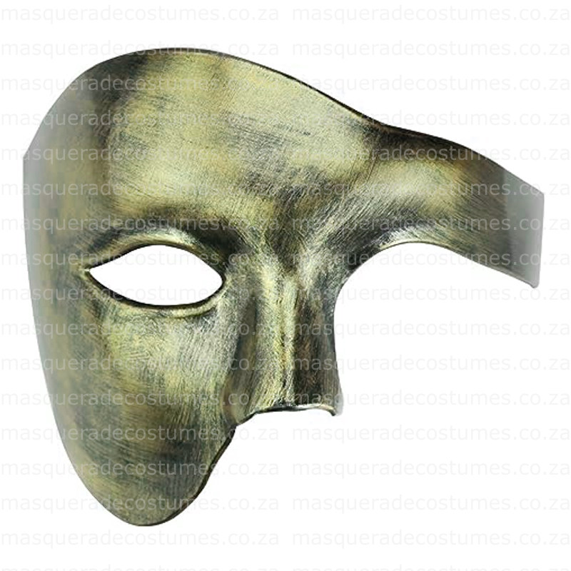 Masquerade Mask Phantom Of The Opera, Antique Gold – Masquerade Costume ...