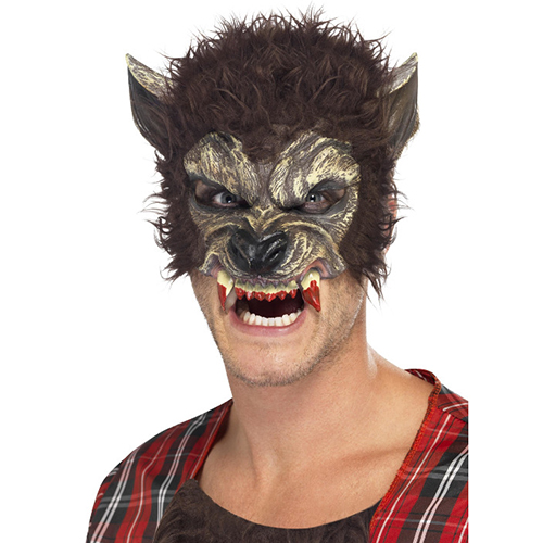 Werewolf Half Face Mask – Masquerade Costume Hire