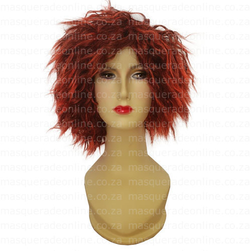 Crazy Red Wig – Masquerade Costume Hire