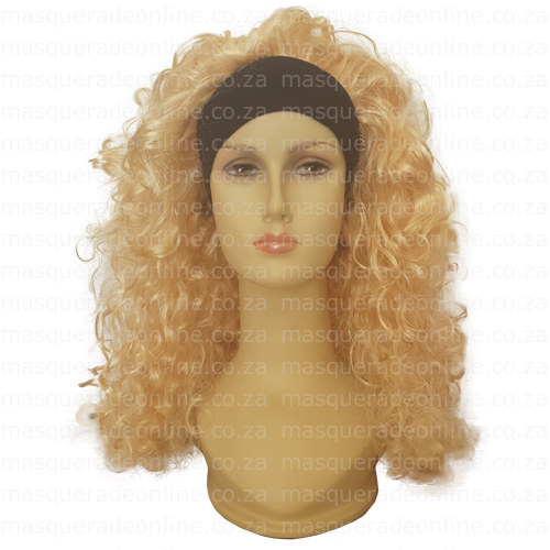 Blonde Wig with headband – Masquerade Costume Hire