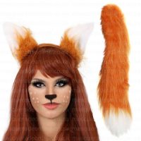 Masquerade Costume Hire – Deluxe Fox Ears and Tail Set