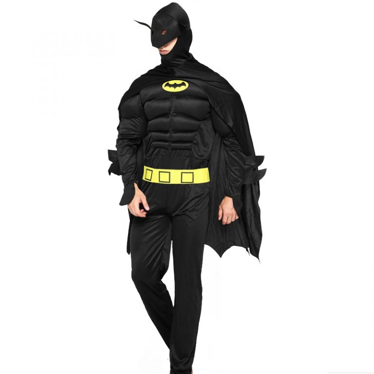 Adults Padded Classic Batman Muscle Suit – Masquerade Costume Hire