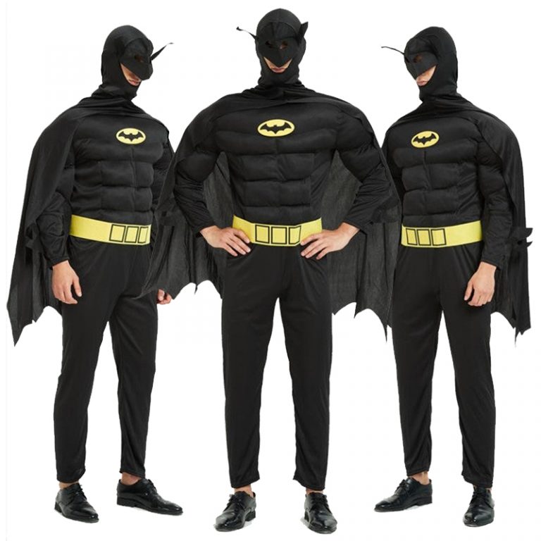 Adults Padded Classic Batman Muscle Suit – Masquerade Costume Hire