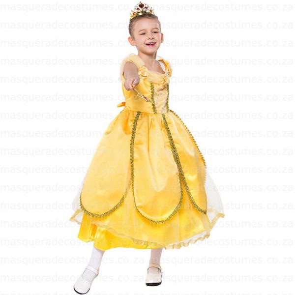 Belle Inspired Princess Dress Incl Crown and Magic Wand – Masquerade ...