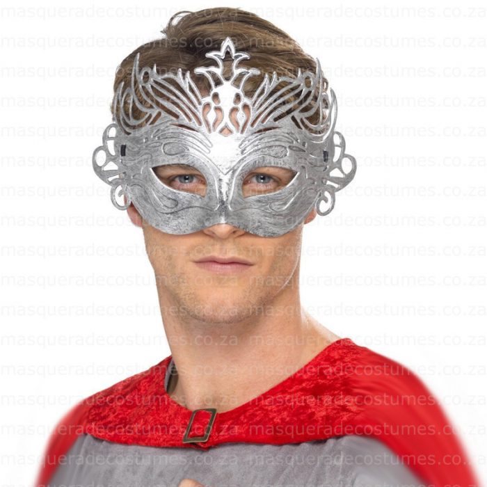 Masquerade Costume Hire – Colombina Silver Mask