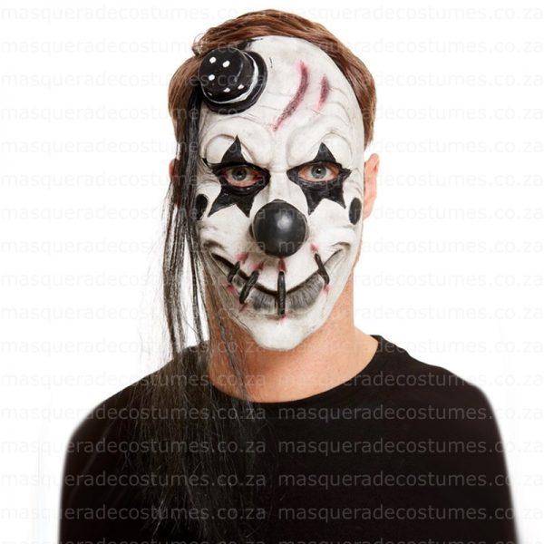 Scary Clown Latex Mask – Masquerade Costume Hire