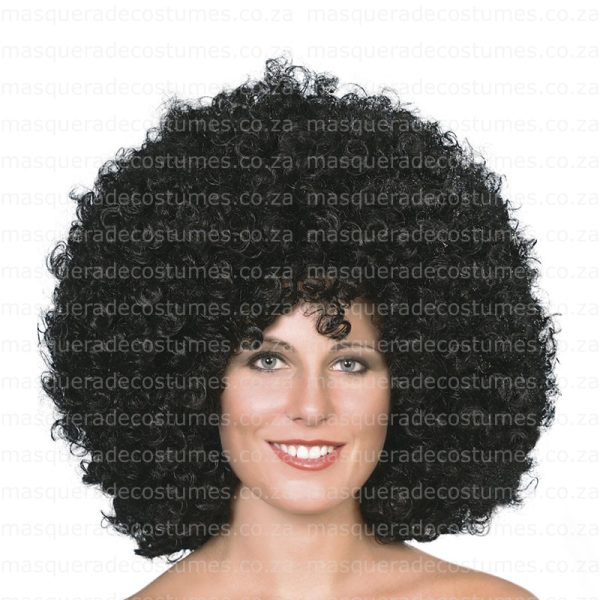 Afro Wig, Mega-Huge, Black – Masquerade Costume Hire