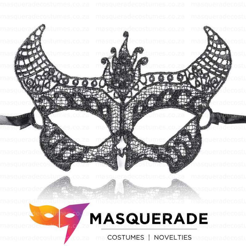 Devil Lace Masquerade Mask – Masquerade Costume Hire