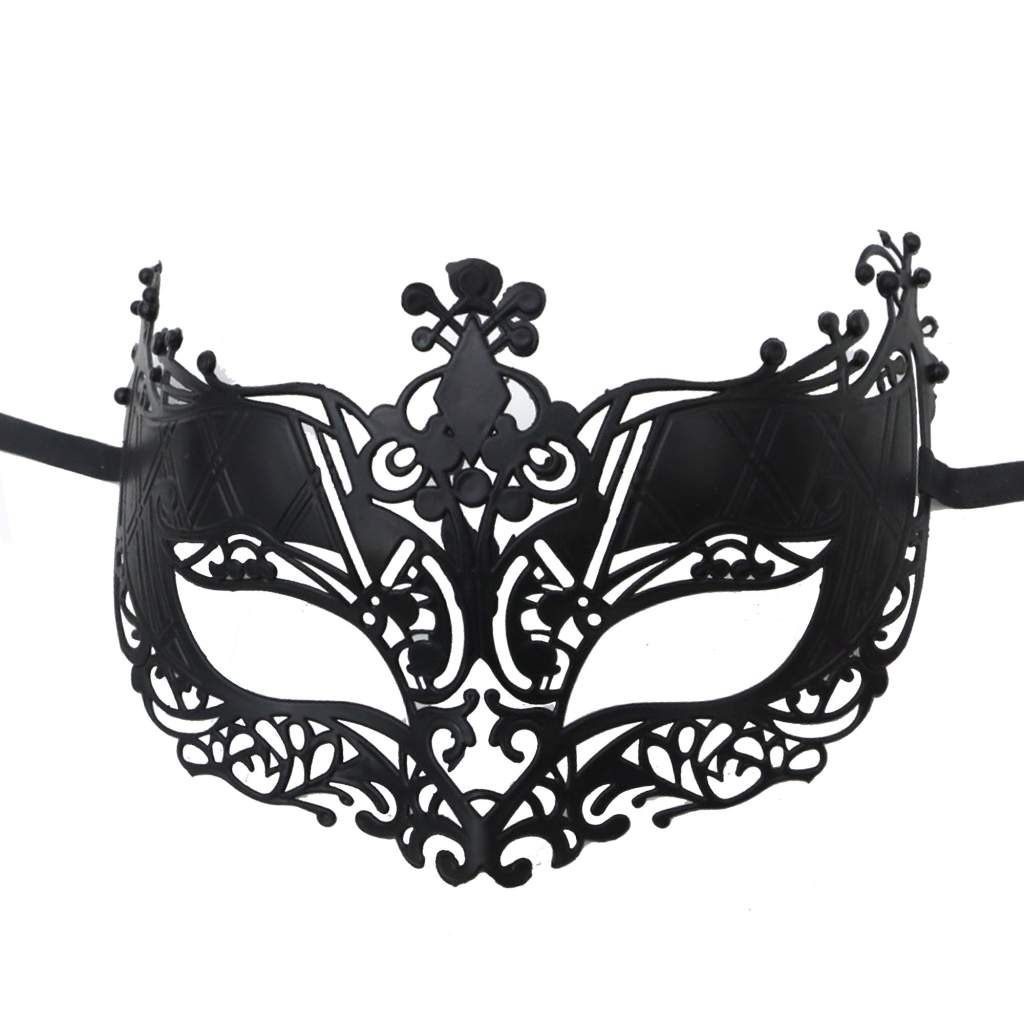 Wrought Iron Venetian Masquerade Mask – Black – Masquerade Costume Hire