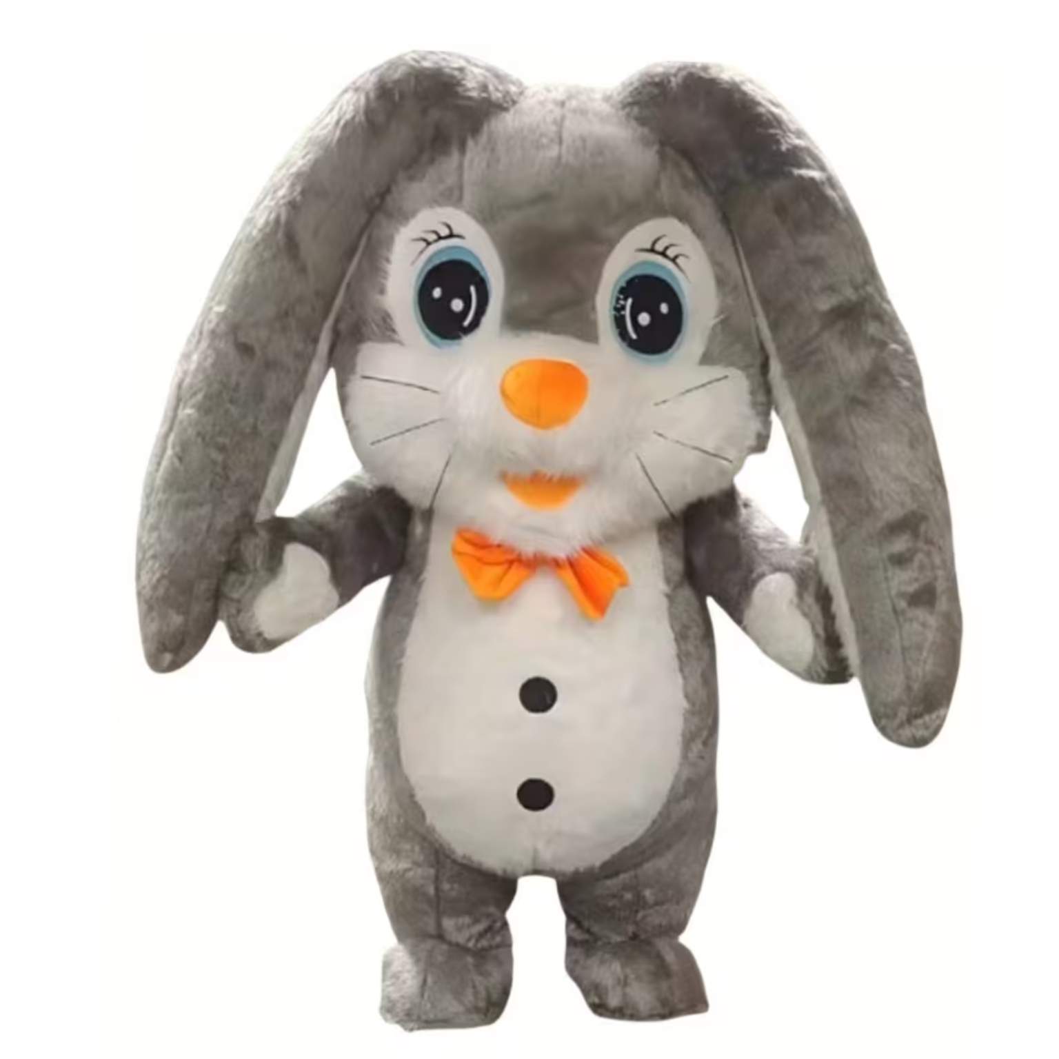 Furry Easter Bunny Mascot with Entertainer – Masquerade Costume Hire