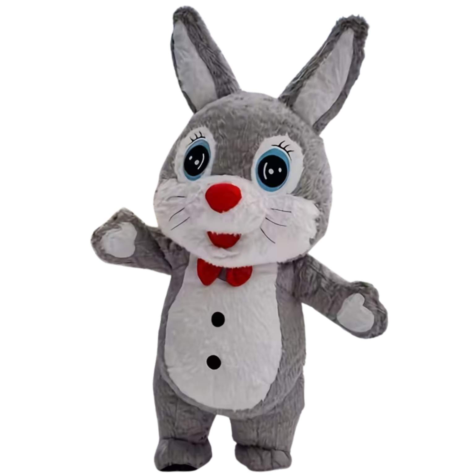 Furry Easter Bunny Mascot with Entertainer – Red Bow Tie – Masquerade ...